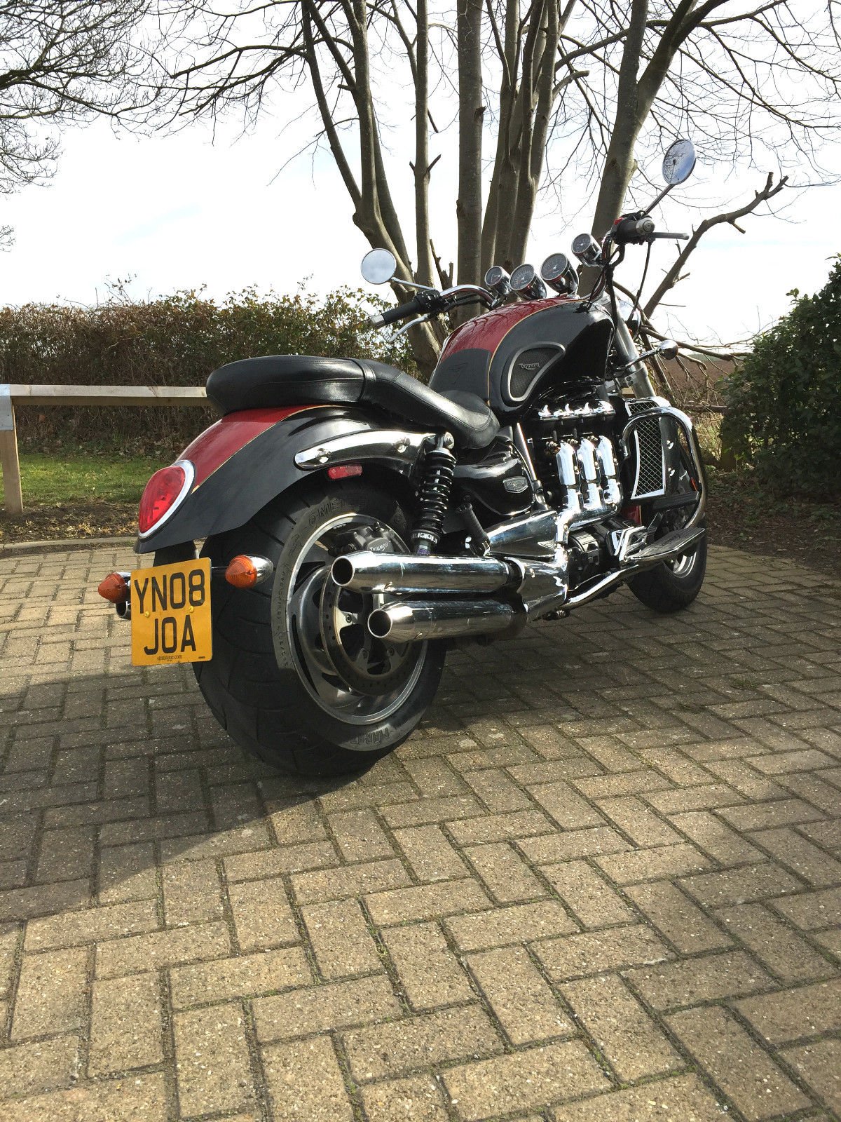 2008 Triumph Rocket 111 2300 tornado red over phantom black