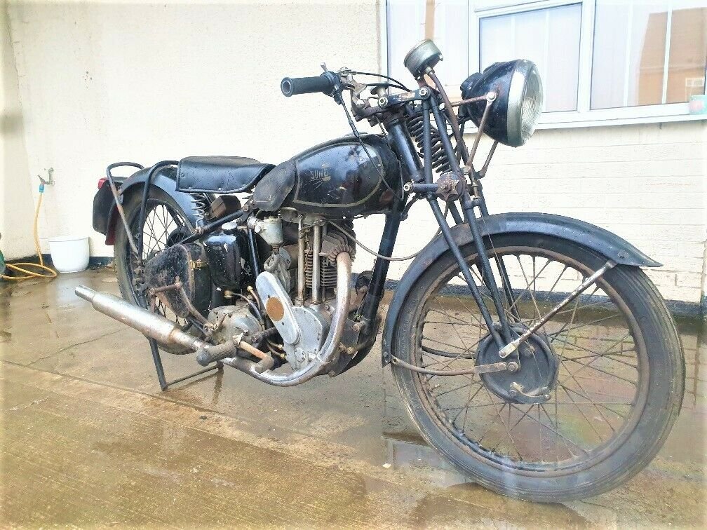 1937 Sunbeam Model 14. 250cc OHV Single. Unrestored Barn Find. Good Runner