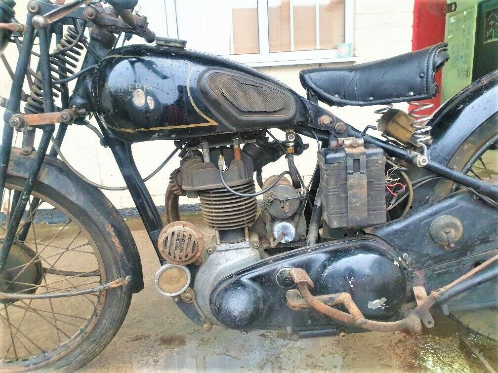 1937 Sunbeam Model 14. 250cc OHV Single. Unrestored Barn Find. Good Runner